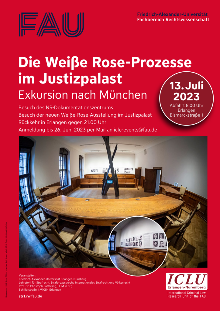 Hinweis: „Die Weiße Rose-Prozesse im Justizpalast“ Exkursion nach ... Hinweis: „Die Weiße Rose-Prozesse im Justizpalast“ Exkursion nach ...